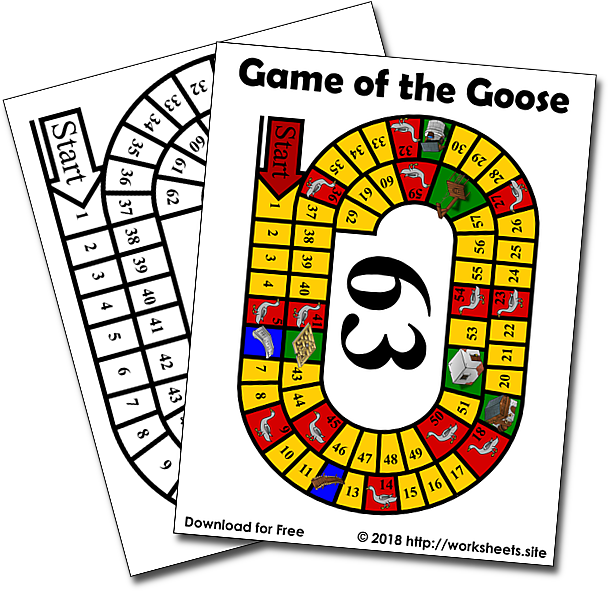 The Printable Game Of The Goose